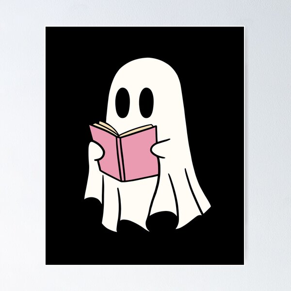 "Cute halloween ghost reading book" Poster for Sale by Mateusz ...