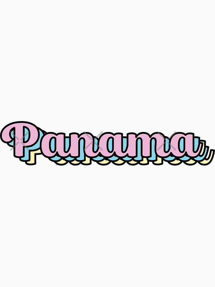"Panama Aesthetic Letters" Sticker for Sale by DesignPMG | Redbubble