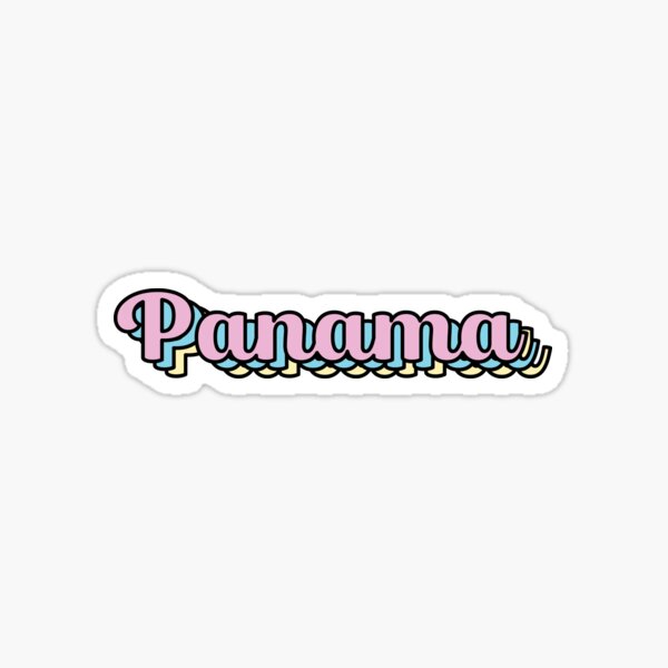 "Panama Aesthetic Letters" Sticker for Sale by DesignPMG | Redbubble
