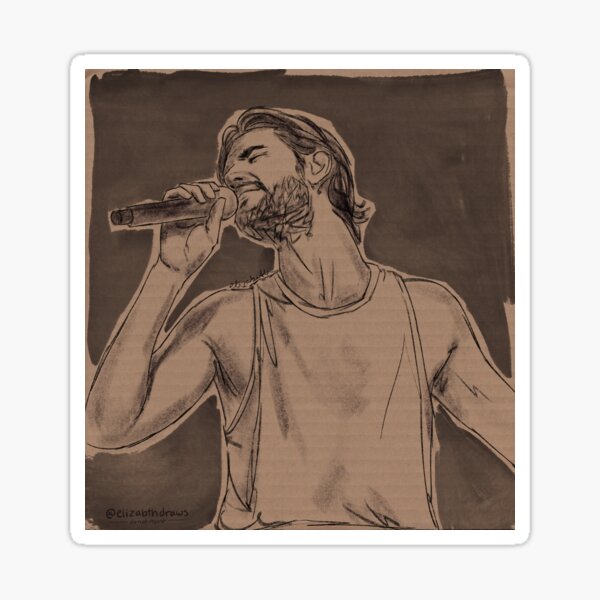 "Ben Barnes singing drawing" Sticker for Sale by elizabthdraws | Redbubble