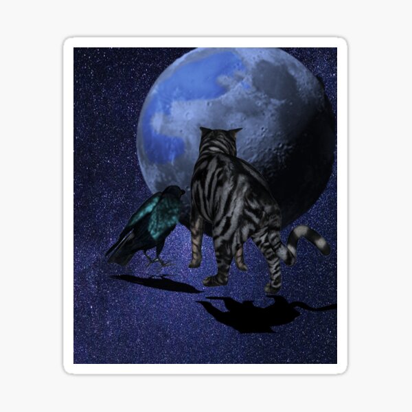 "Blue moon, Two Friends, Fellowship" Sticker for Sale by TrishBrown101 ...