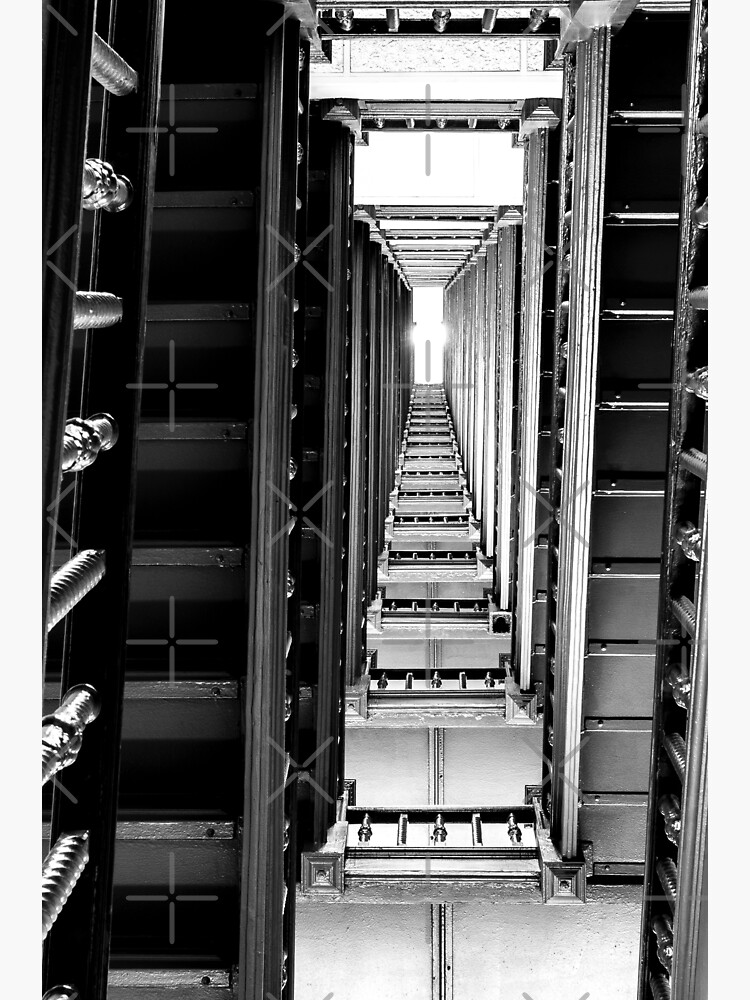 "Staircase - Looking Up (The Flatiron Building Interior)" Sticker for ...