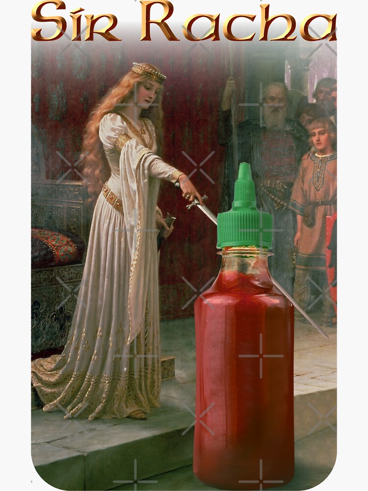 "Sir Racha - Sriracha Sauce " Sticker for Sale by snazzyseagull | Redbubble