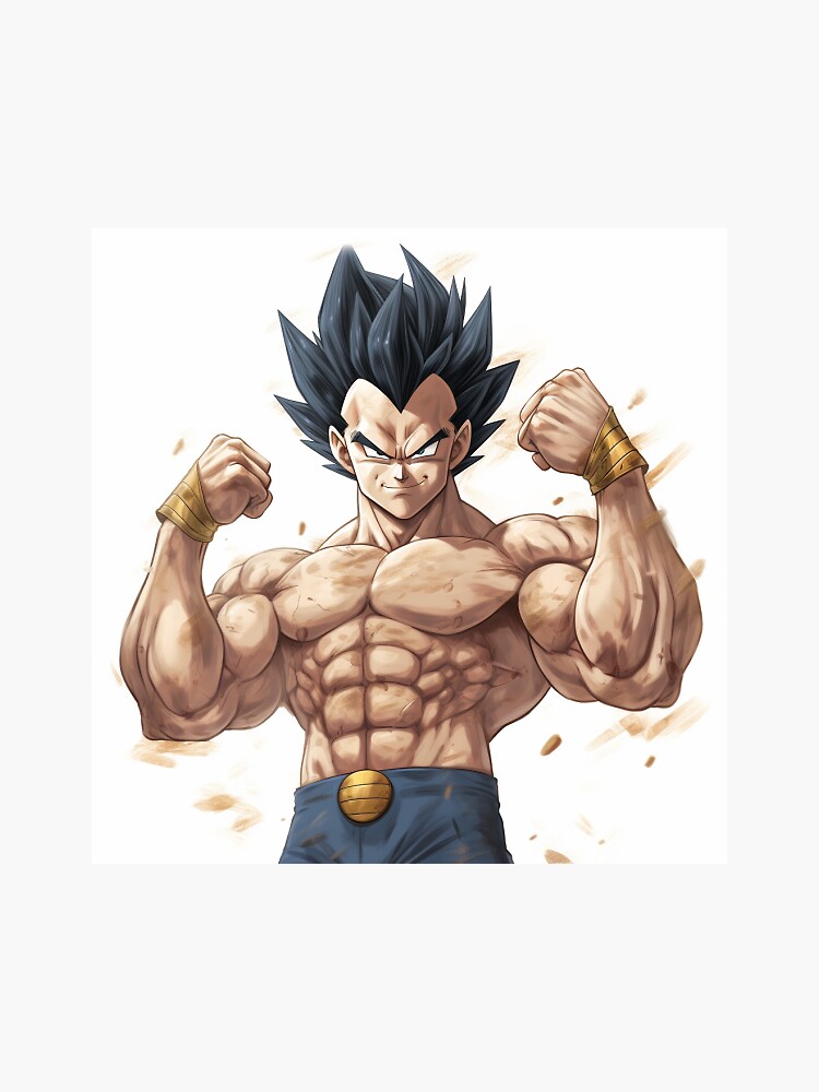 "Vegeta: Double Bicep Pose" Sticker for Sale by AnimeGymHeroes | Redbubble