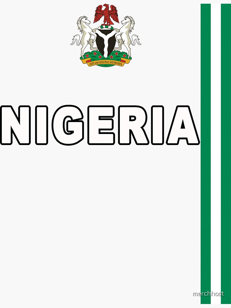 "Nigerian Soccer Jersey Style Original" Sticker by merchhost | Redbubble