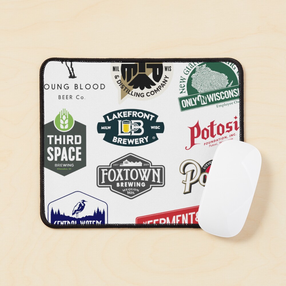 "Wisconsin beer logo compilation" Sticker for Sale by illektra | Redbubble