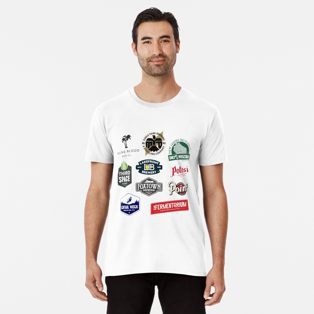 "Wisconsin beer logo compilation" Sticker for Sale by illektra | Redbubble