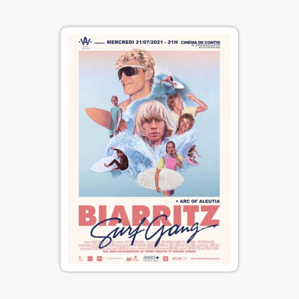 "Biarritz surf gang" Sticker by soulsurferart | Redbubble