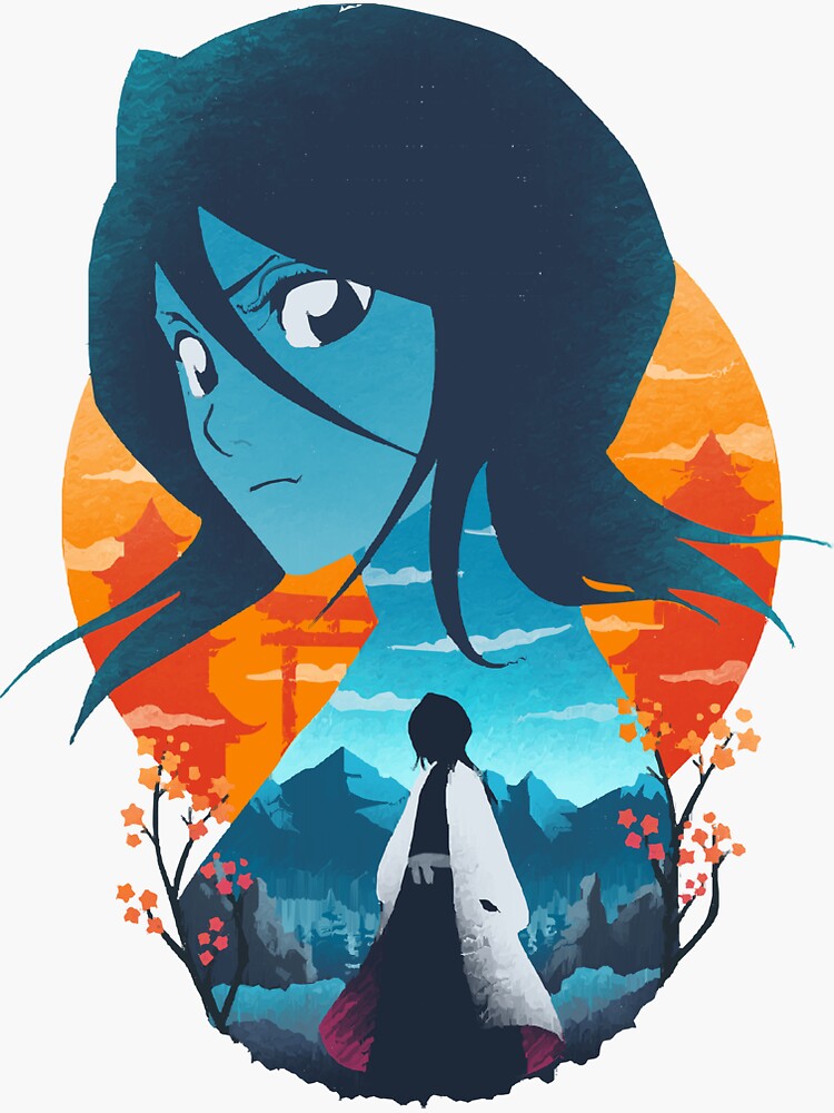 "Rukia Kuchiki" Sticker for Sale by daviepraino | Redbubble