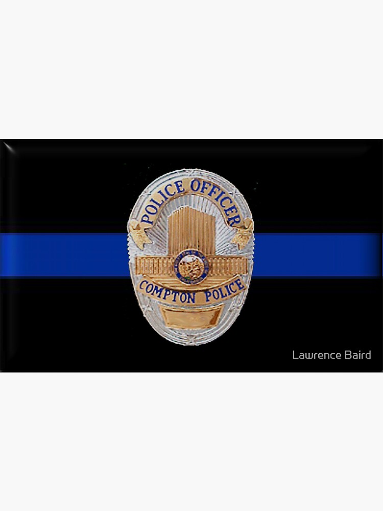 "Compton Police Blue Line" Sticker for Sale by lawrencebaird | Redbubble