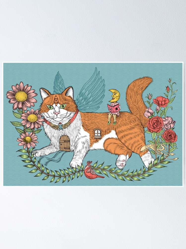 "Chatrán a cat in the sky" Poster by magiareal | Redbubble
