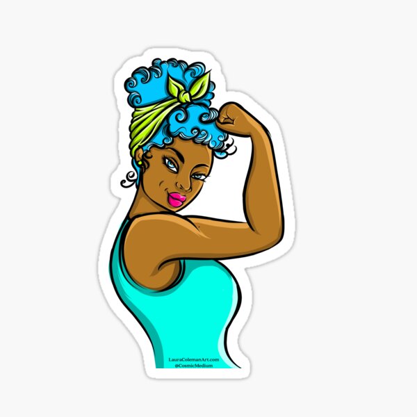 "Strong Woman" Sticker by CosmicMedium | Redbubble
