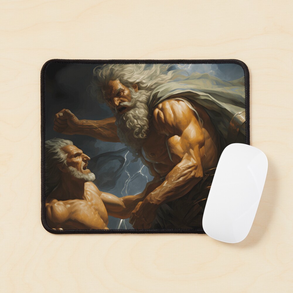 "The Divine Confrontation : Zeus vs. Cronus" Art Board Print for Sale ...