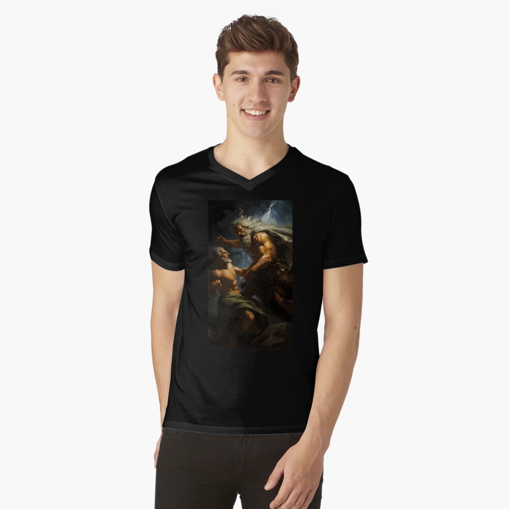 "The Divine Confrontation : Zeus vs. Cronus" Art Board Print for Sale ...