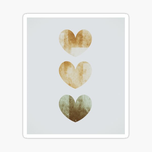 "three pastel hearts patch" Sticker for Sale by omvexel | Redbubble