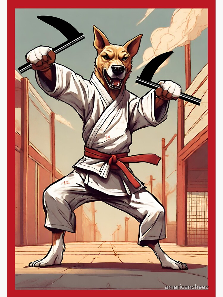 "Kung Fu Dog" Sticker for Sale by americancheez | Redbubble