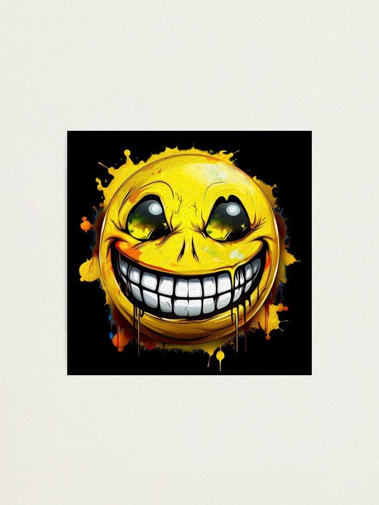 Zombie Smiley Face Scary Melting Zombie Monster Smiley Emoji Logo