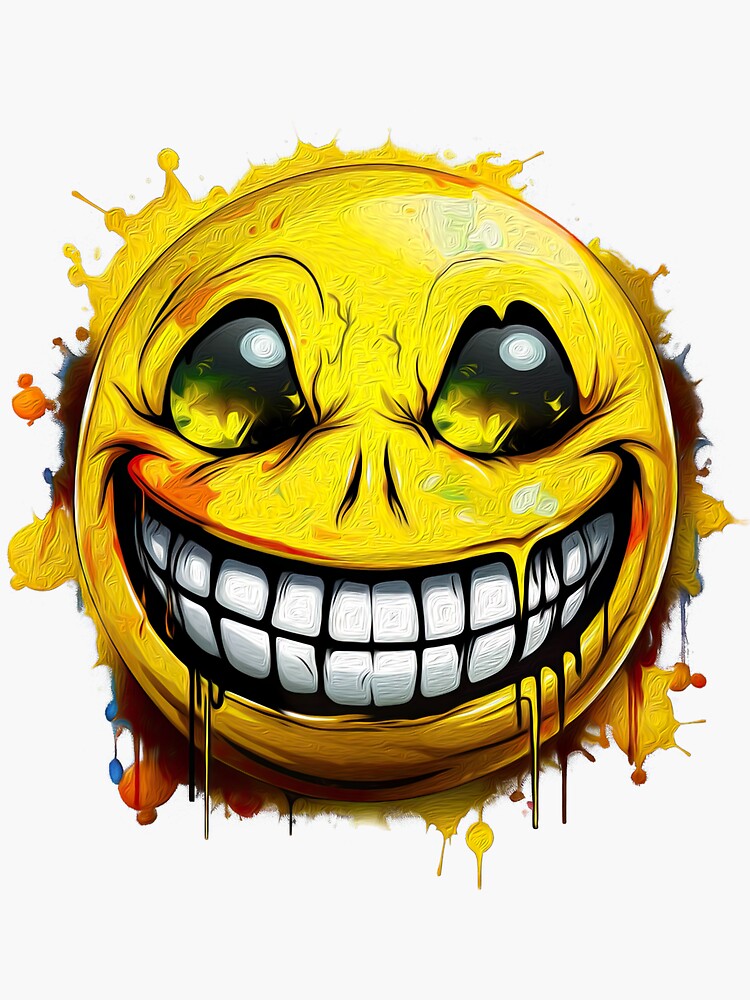 "Zombie Smiley Face Emoji" Sticker for Sale by OlmArtify | Redbubble
