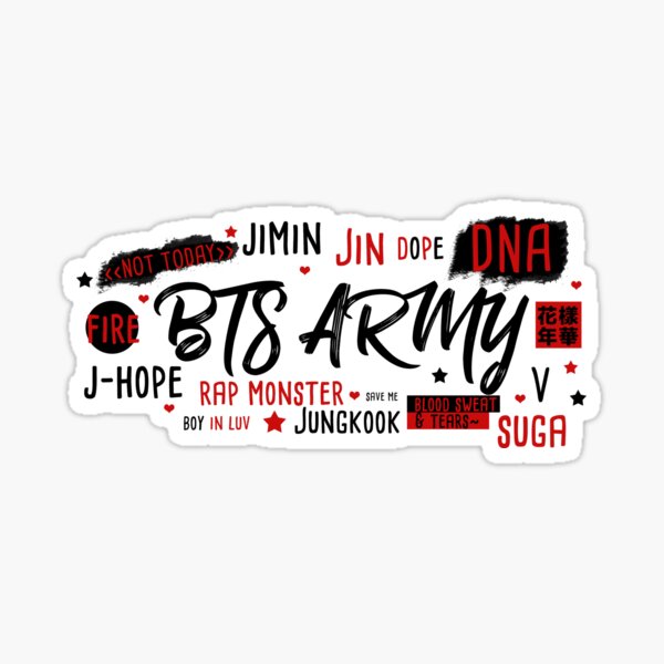 "BTS ARMY" Sticker by Jinx93 | Redbubble