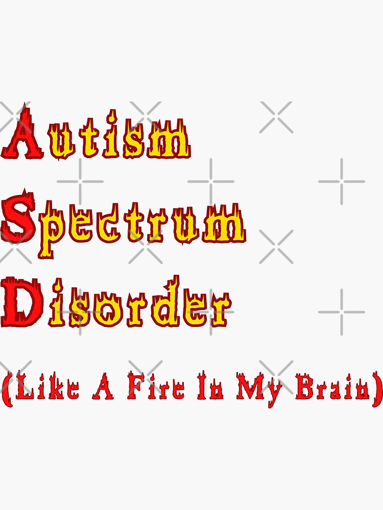 "Autism Spectrum Disorder - ASD" Sticker by Theia-Creations | Redbubble