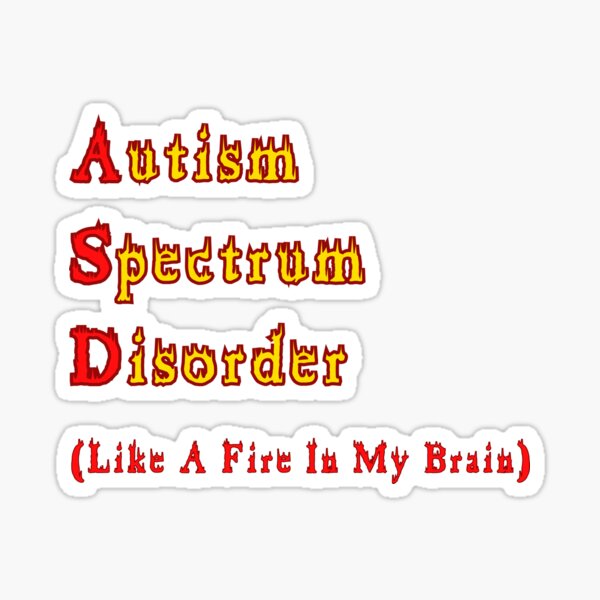 "Autism Spectrum Disorder - ASD" Sticker by Theia-Creations | Redbubble