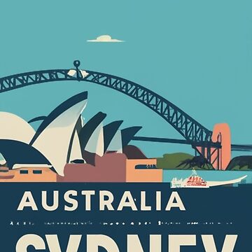 "A Vintage Travel Art of Sydney - Australia " Sticker for Sale by ...