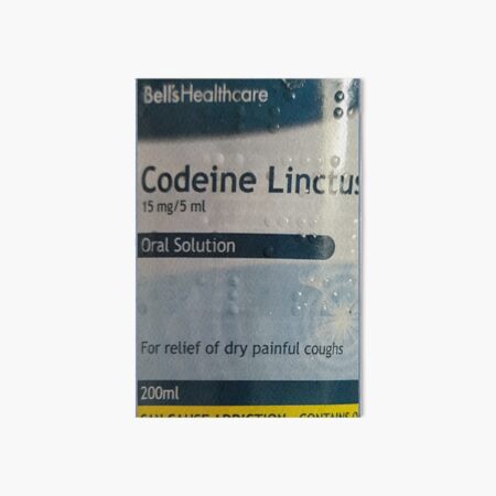 "Bell's Codeine Linctus 15mg/5ml Oral Solution Pharma Bottle" Art Board ...