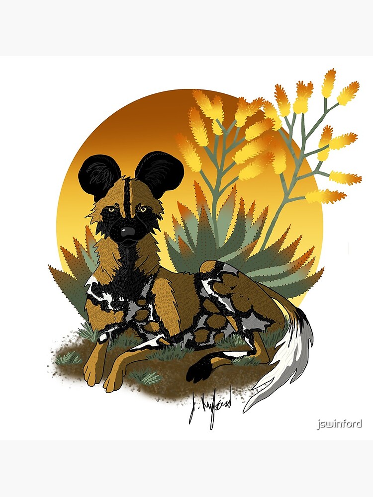 "African Wild Dog Print " Poster for Sale by jswinford | Redbubble