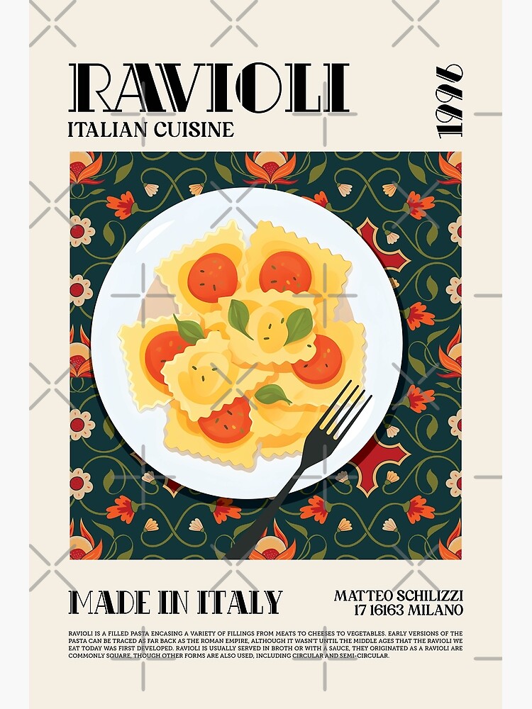 "Ravioli Wall Art" Poster for Sale by SurfolioPrints | Redbubble
