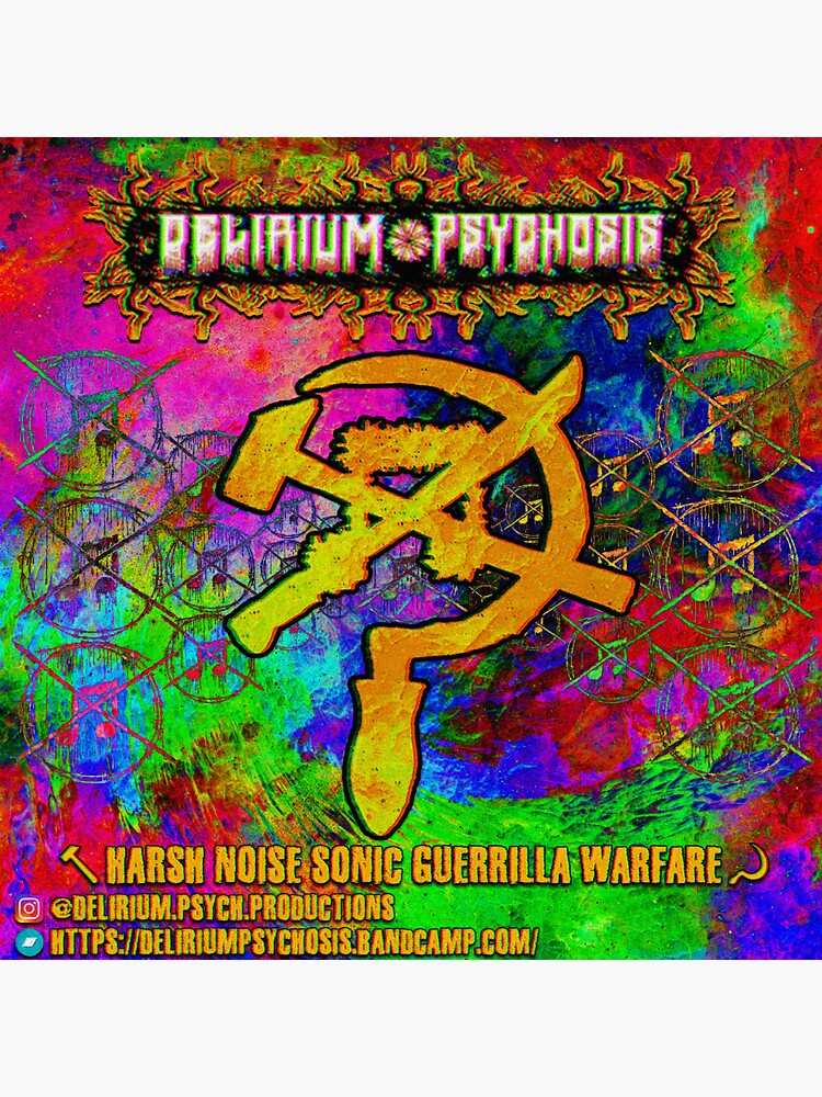 "Delirium Psychosis Sticker" Sticker for Sale by GorehammerArt | Redbubble