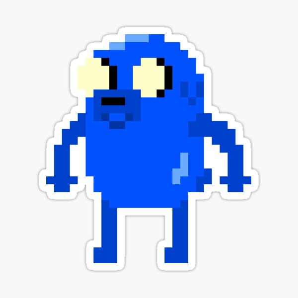 "Blue Jake the Dog (Adventure Time) Pixel Sprite" Sticker for Sale by ...