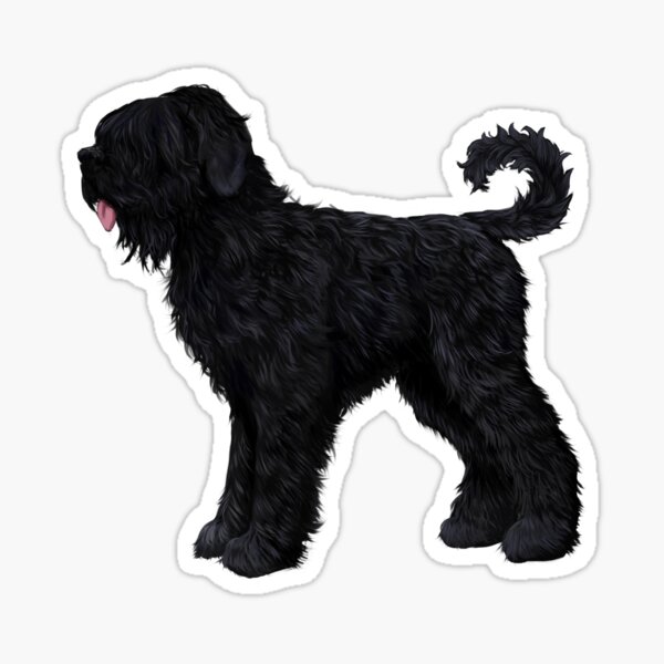 "Black Russian Terrier" Sticker for Sale by Modsecai | Redbubble