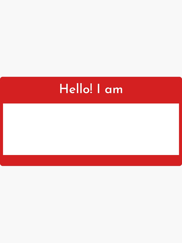 "Hello! I am Sticker" Sticker for Sale by Custom-Print | Redbubble