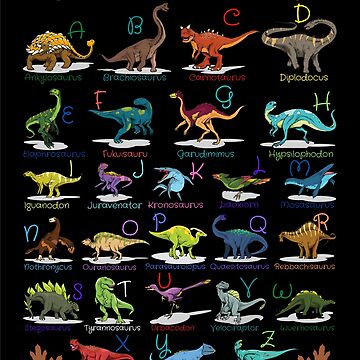"Dinosaur Alphabet A - Z" Poster for Sale by NaaEfdPublisher | Redbubble