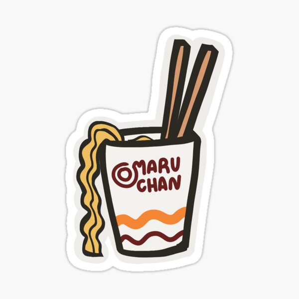 "MARUCHAN" Sticker by honeykartoons | Redbubble