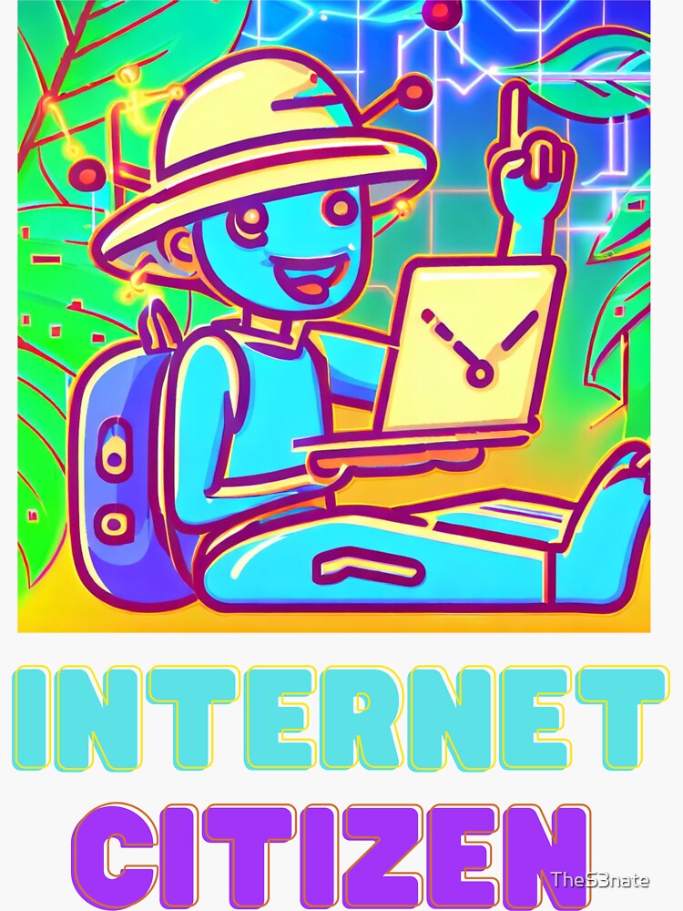 "internet citizen " Sticker for Sale by TheS3nate | Redbubble