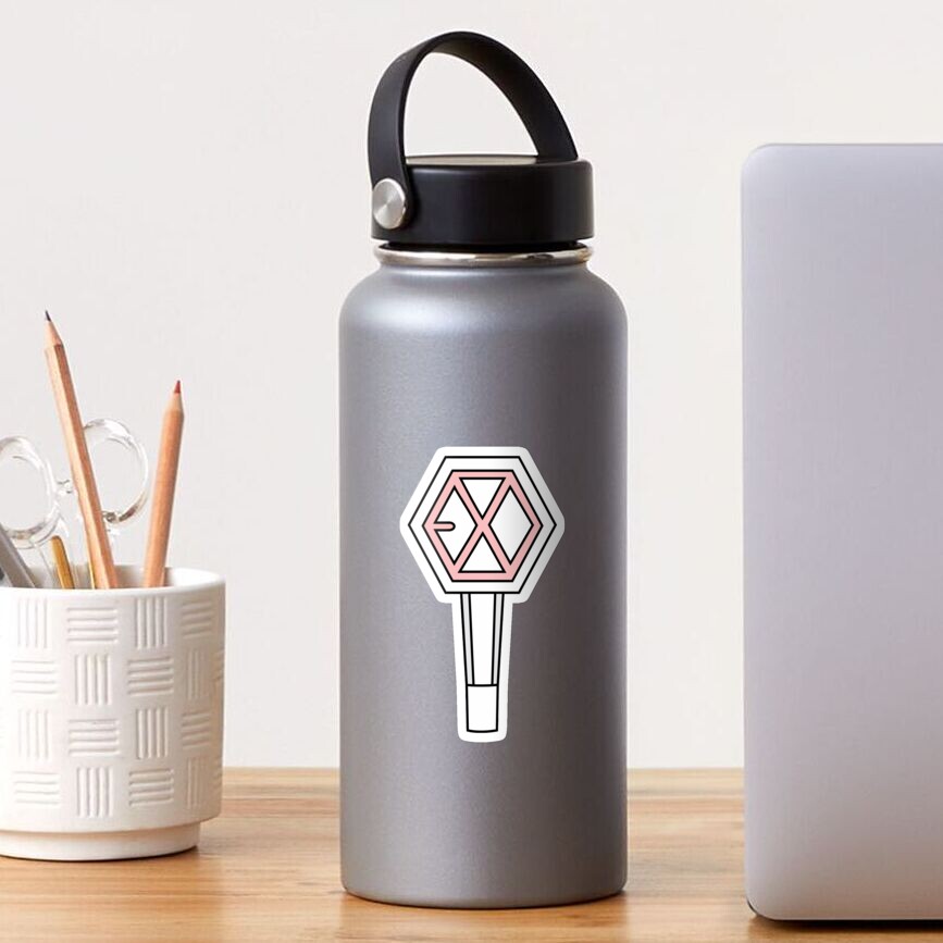 "EXO LIGHTSTICK PINK" Sticker for Sale by k-waii | Redbubble