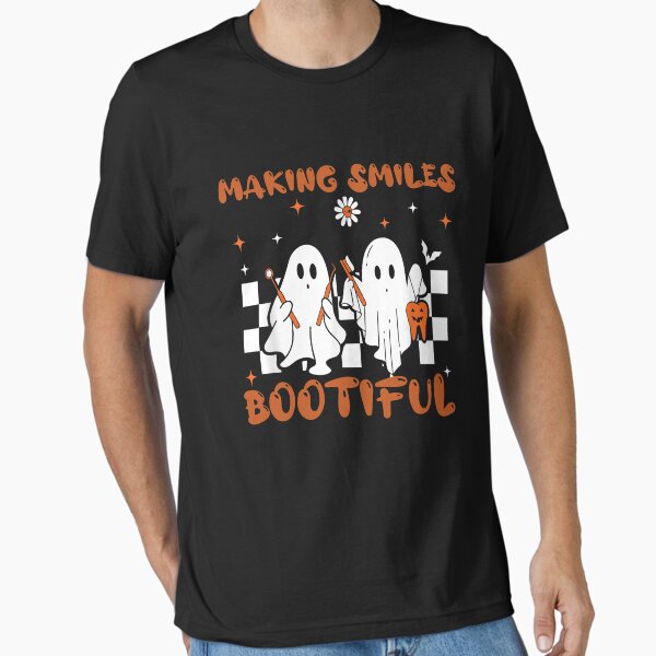 "Making Smiles Bootiful Funny Ghost Dentist Halloween Dental" Essential ...