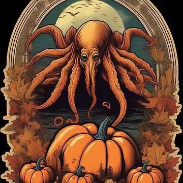 "Vintage Cthulhu Thanksgiving Feast - Lovecraftian Horror Art" Sticker ...