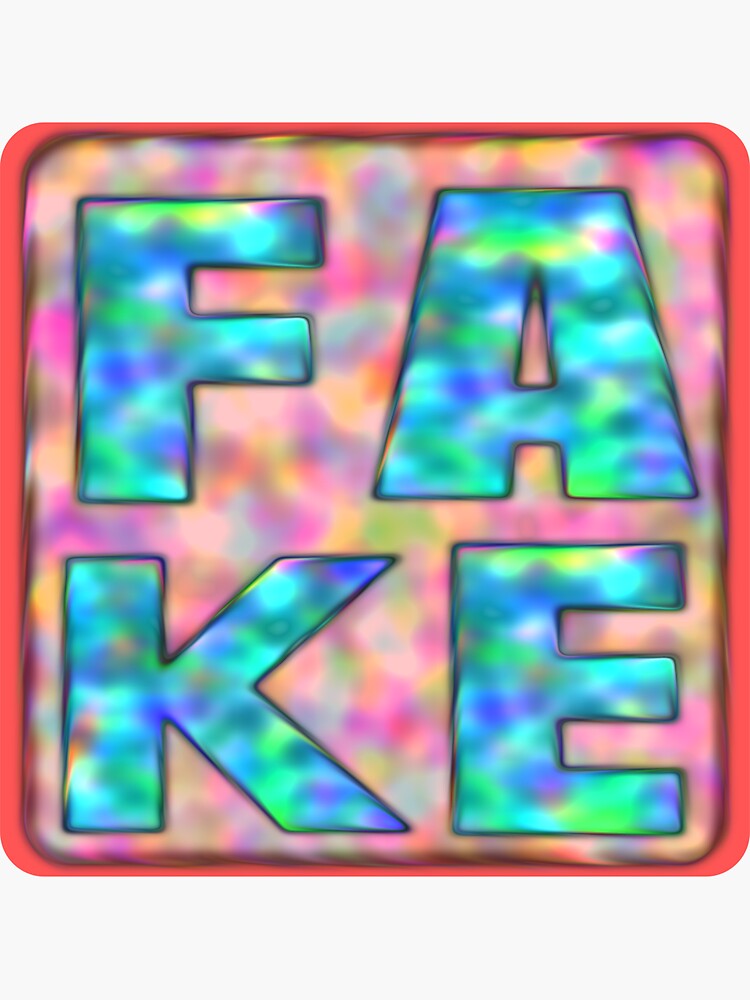 "Fake - Word" Sticker by M-Lorentsson | Redbubble