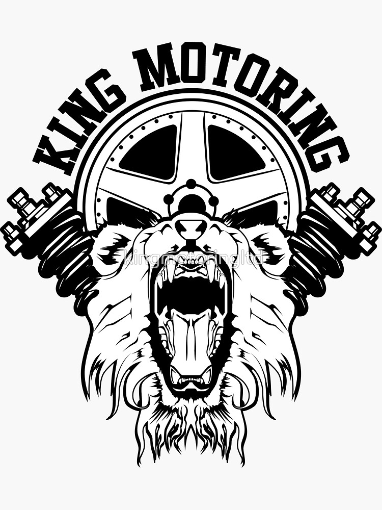 "King Motoring Logo " Sticker by kingmotoringltd | Redbubble