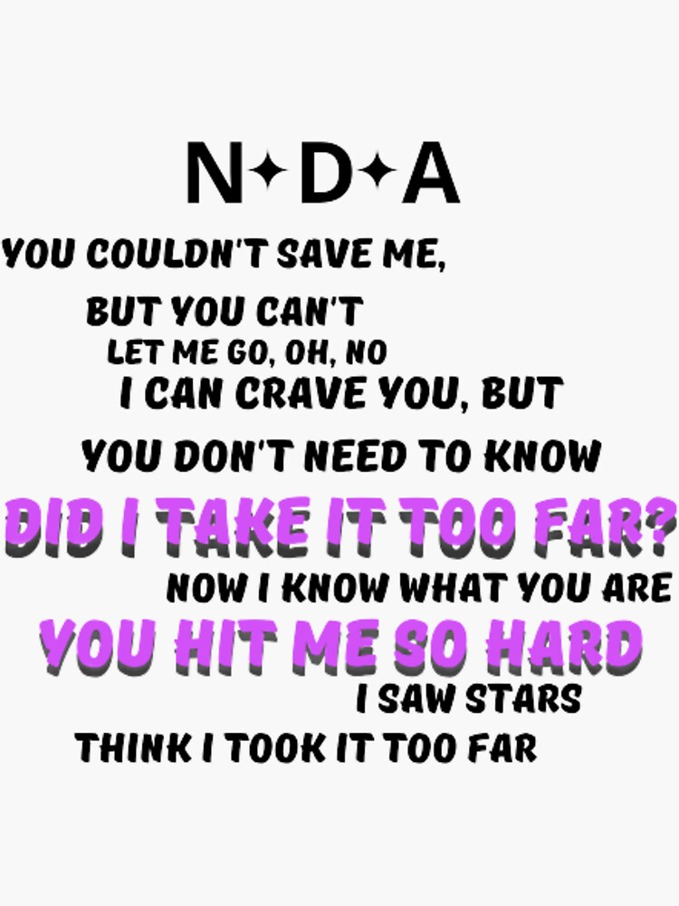 "NDA song sticker" Sticker for Sale by Marri0k | Redbubble
