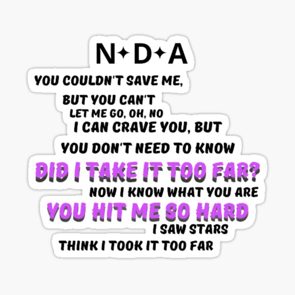 "NDA song sticker" Sticker for Sale by Marri0k | Redbubble