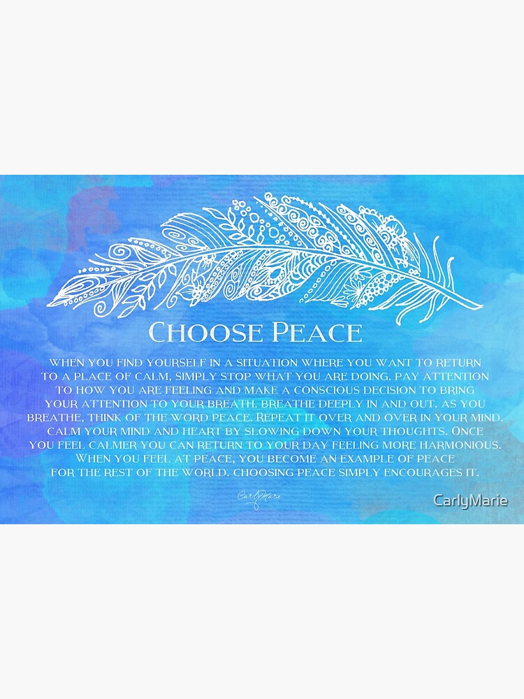 "Choose Peace" Canvas Print by CarlyMarie | Redbubble