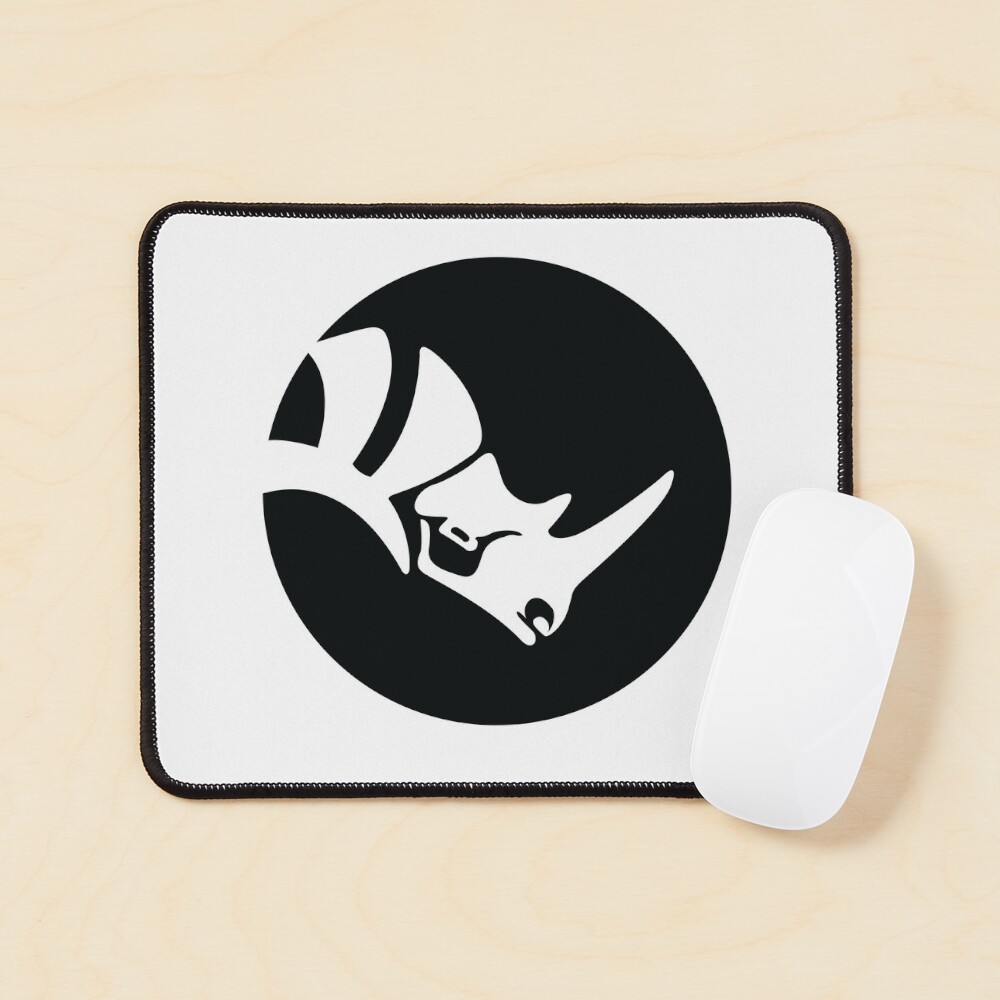 "Rhinoceros 3D Logo" Sticker for Sale by JenzigDesigns | Redbubble