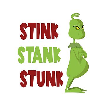 "Stink, Stank, Stunk" Sticker by charlotte-print | Redbubble