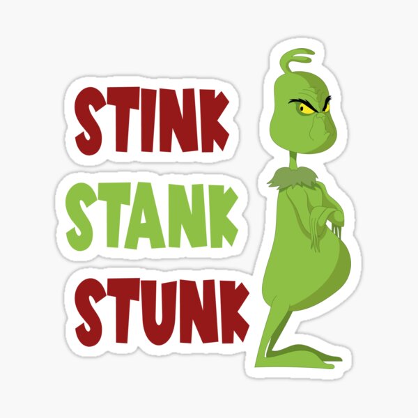 "Stink, Stank, Stunk" Sticker by charlotte-print | Redbubble