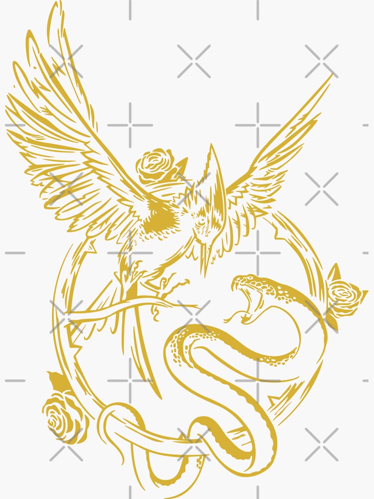 "Bird and Snake MOCKINGJAY" Sticker by Dewars | Redbubble