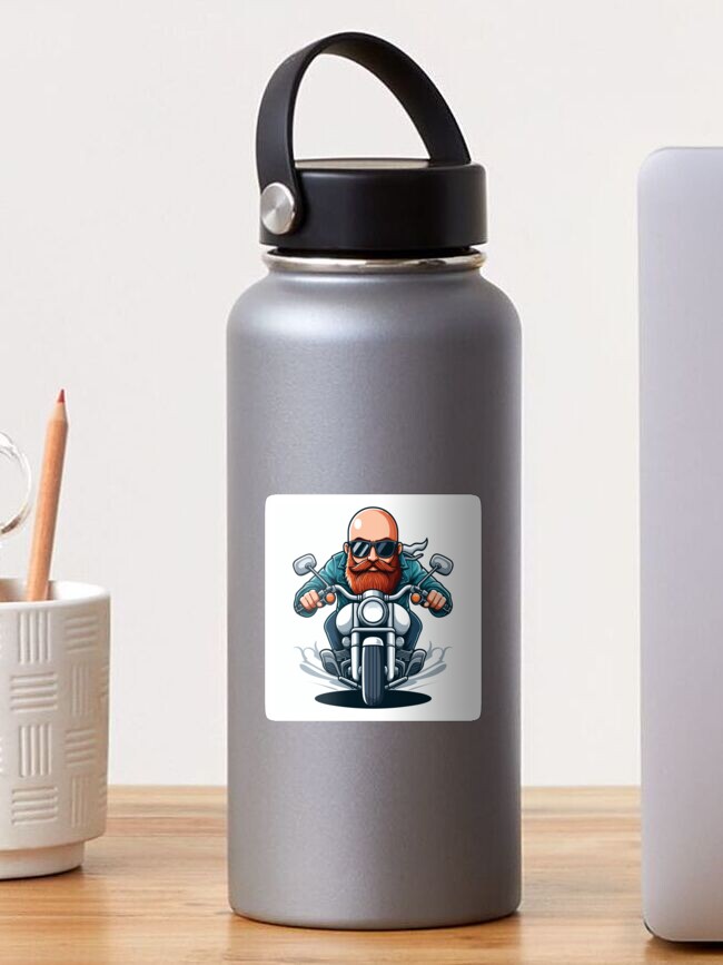 "Biker" Sticker by Hubertlevrai | Redbubble