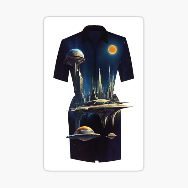 " Colossal Femme: Giant Lady Robot Illustration" Sticker for Sale by ...
